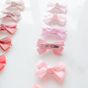 MINI Bow Snap Clips, Baby Girl Hair Clips, Girl Hair Accessory, Toddler ...