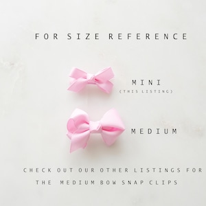MINI Bow Snap Clips, Baby Girl Hair Clips, Girl Hair Accessory, Toddler ...