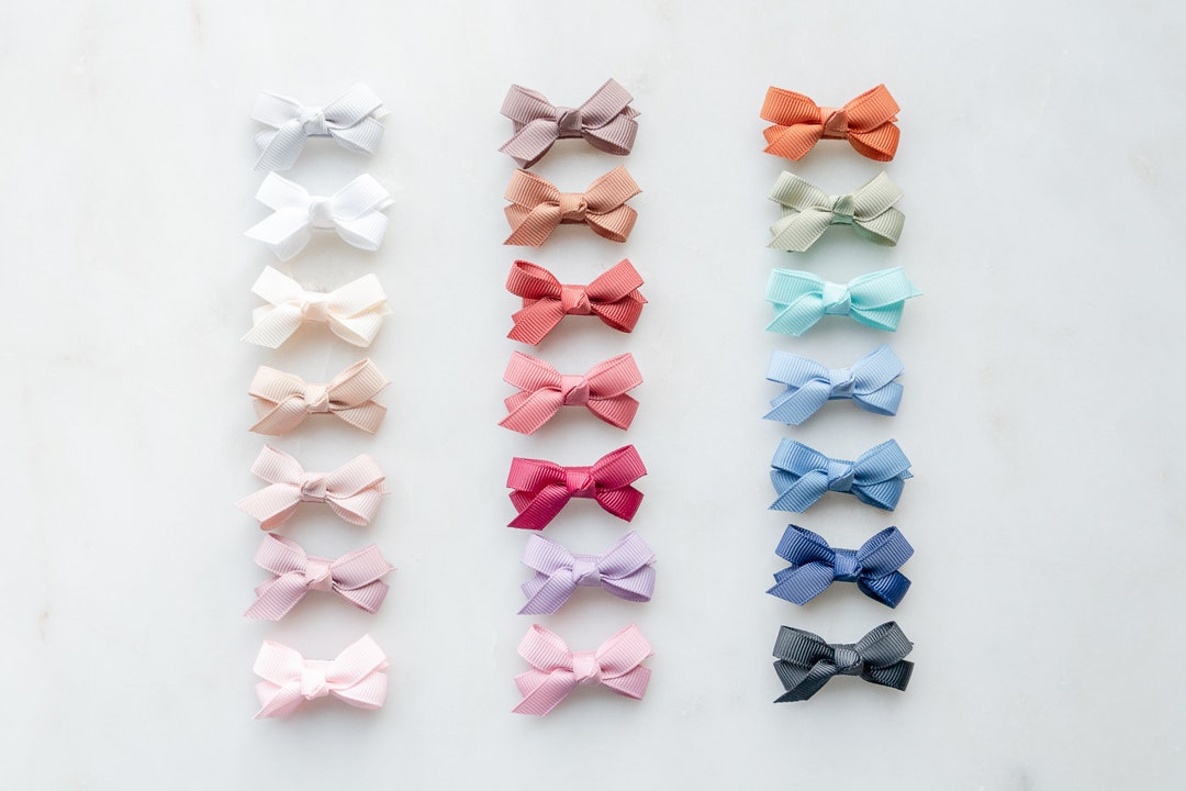Mini Bow Snap Clips Baby Girl Hair Clips Girl Hair - Etsy