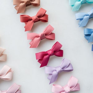 Mini Bow Snap Clips Baby Girl Hair Clips Girl Hair - Etsy