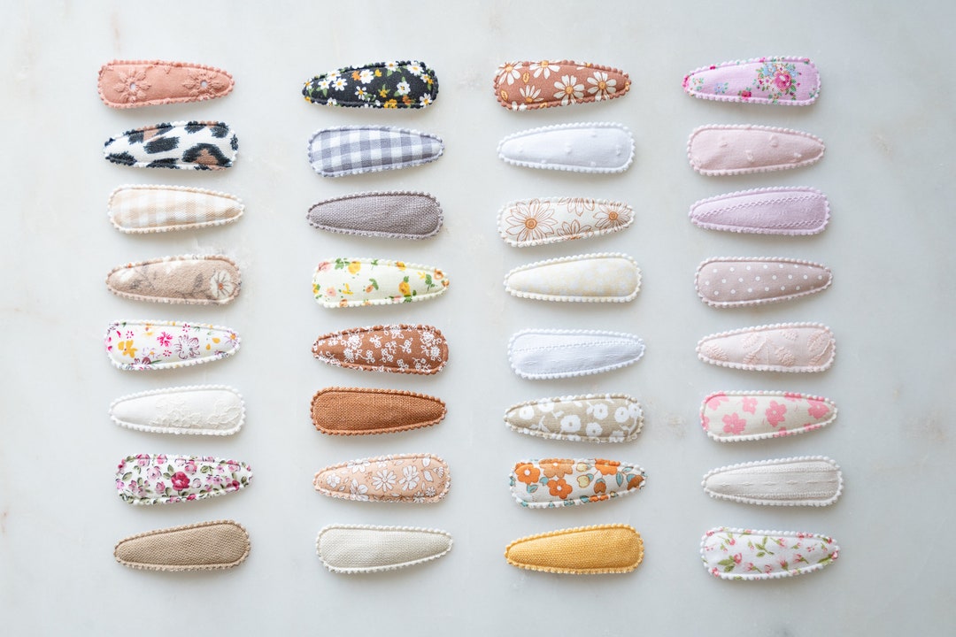 Fabric Snap Clips, Baby Girl Hair Clips, Girl Hair Accessory, Toddler ...