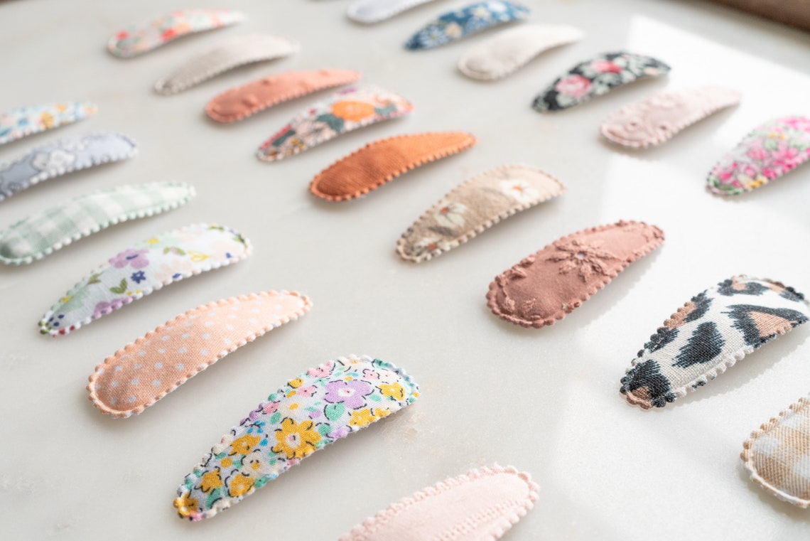Fabric Snap Clips Baby Girl Hair Clips Girl Hair Accessory - Etsy