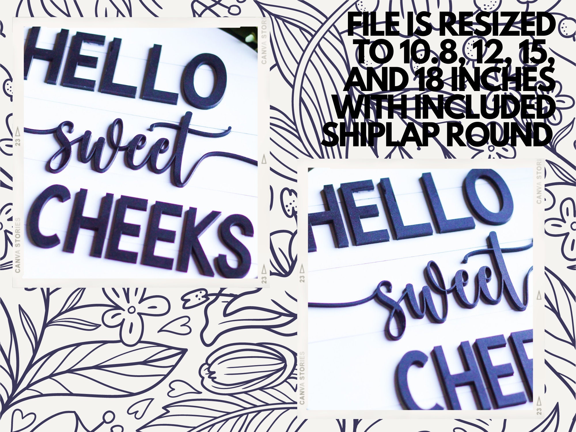 Hello Sweet Cheeks SVG, Washroom Sign SVG, Bathroom SVG, Sweet Cheeks ...