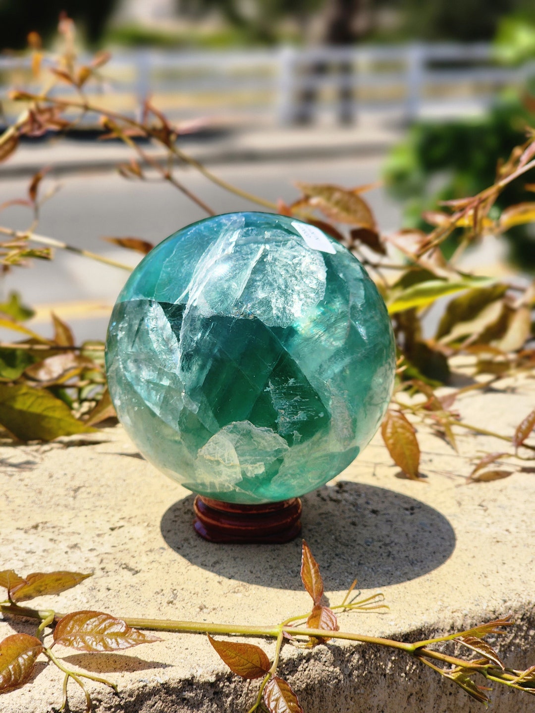 Natural Green Fluorite Sphere From Mexico. Large Crystal Sphere for ...