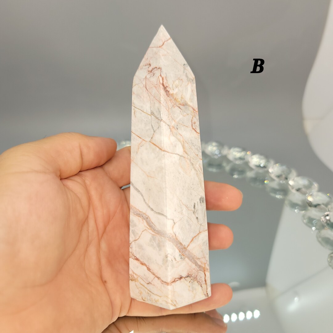 Large Pink Marble Polished Tower. Natural Stone Cut and Polished to ...