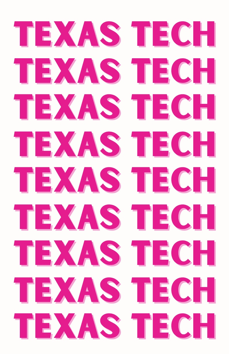 Preppy Texas Tech Wall Art, Digital Download, Set of 5 - Etsy