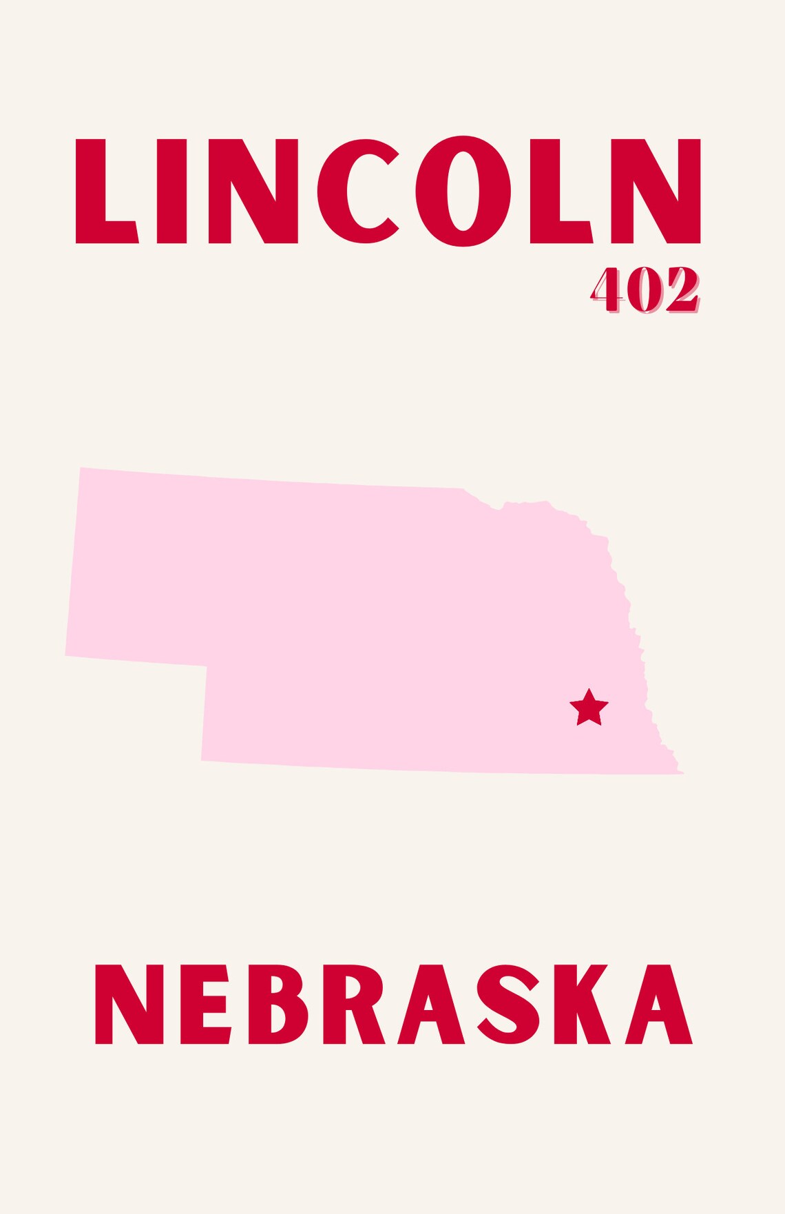 University of Nebraska Wall Art, Nebraska Dorm Decor, College Decor ...