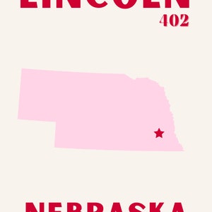 University of Nebraska Wall Art, Nebraska Dorm Decor, College Decor ...