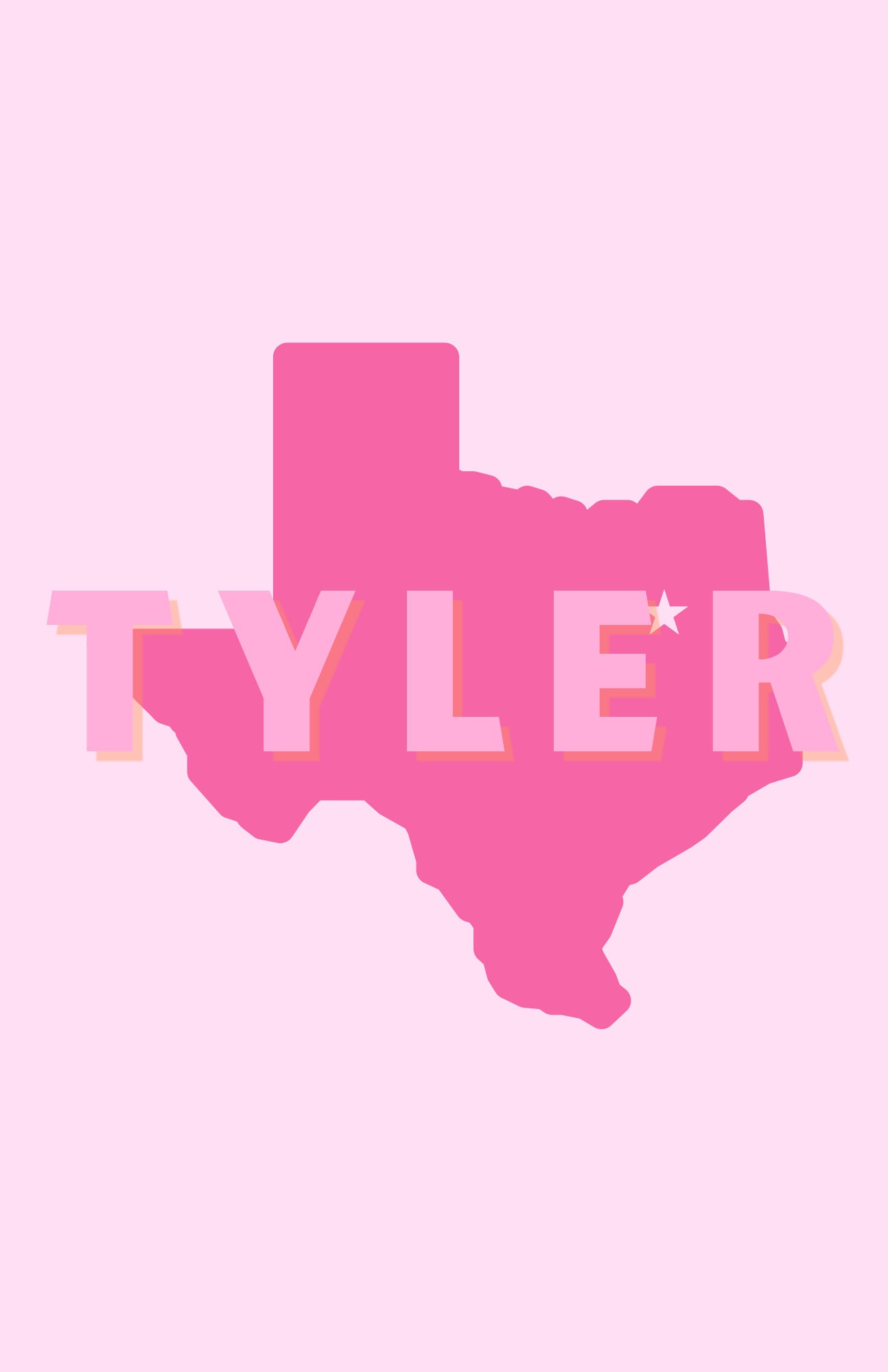 UT Tyler Preppy Wall Art, Pink and Orange UT Tyler Prints, UT Tyler ...