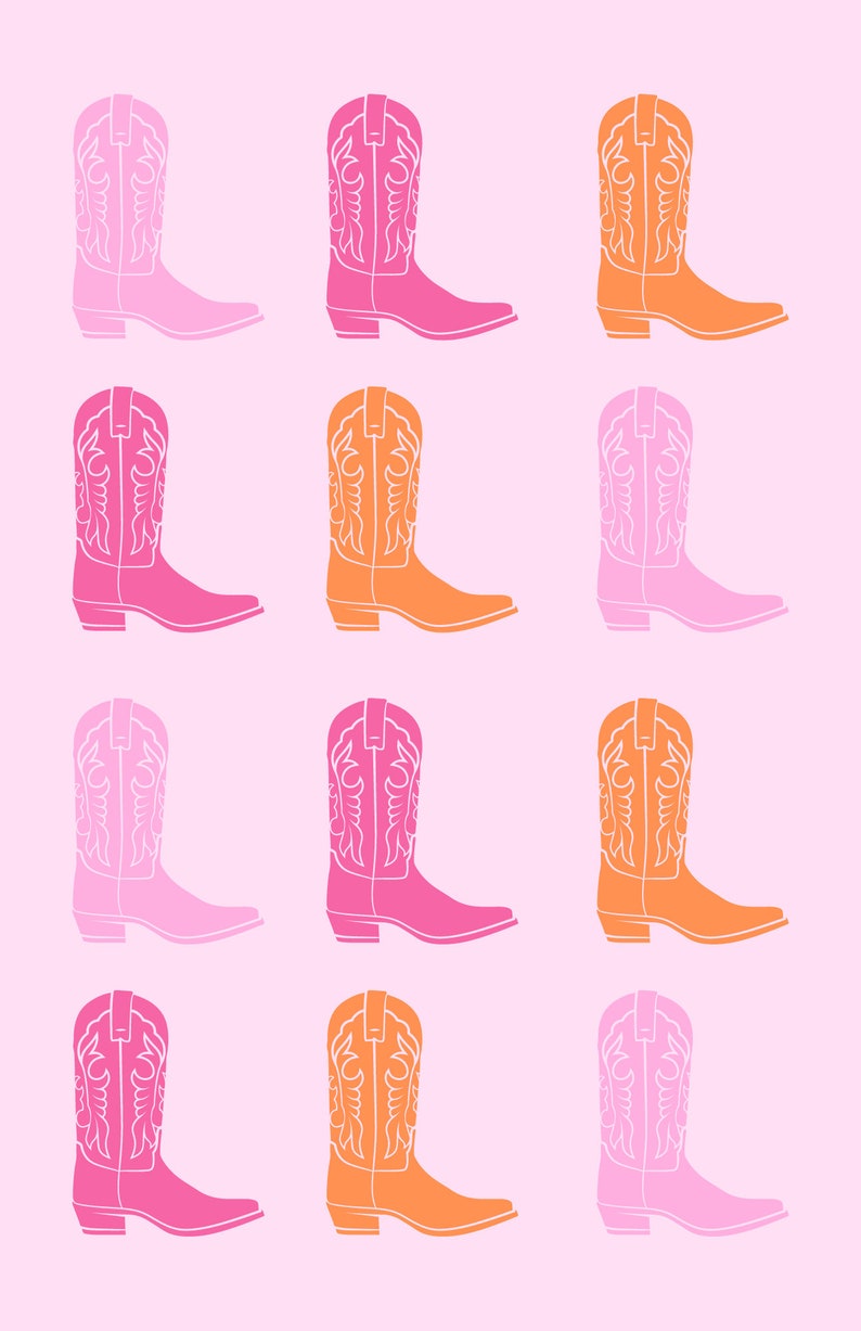 Preppy Tarleton State Wall Art, Pink and Orange Tarleton State Wall ...