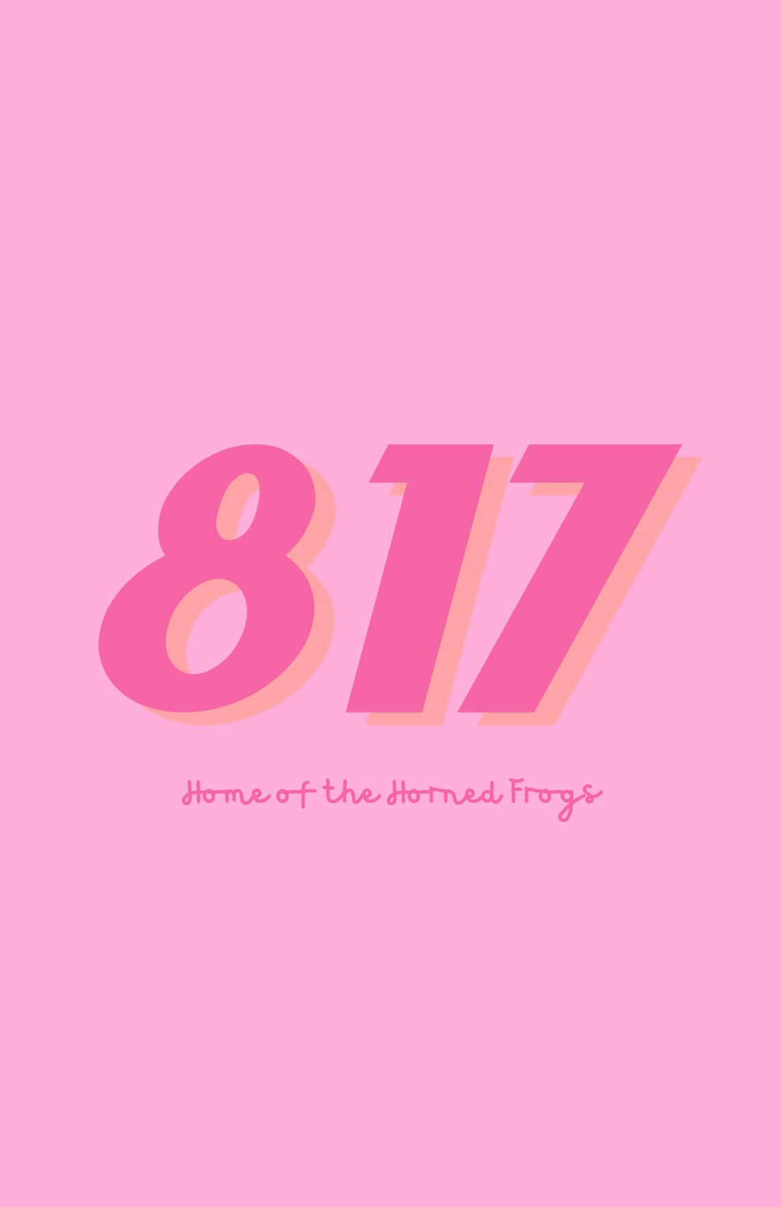 Preppy TCU Wall Print downloadable, Pink and Orange TCU Wall Art, TCU ...