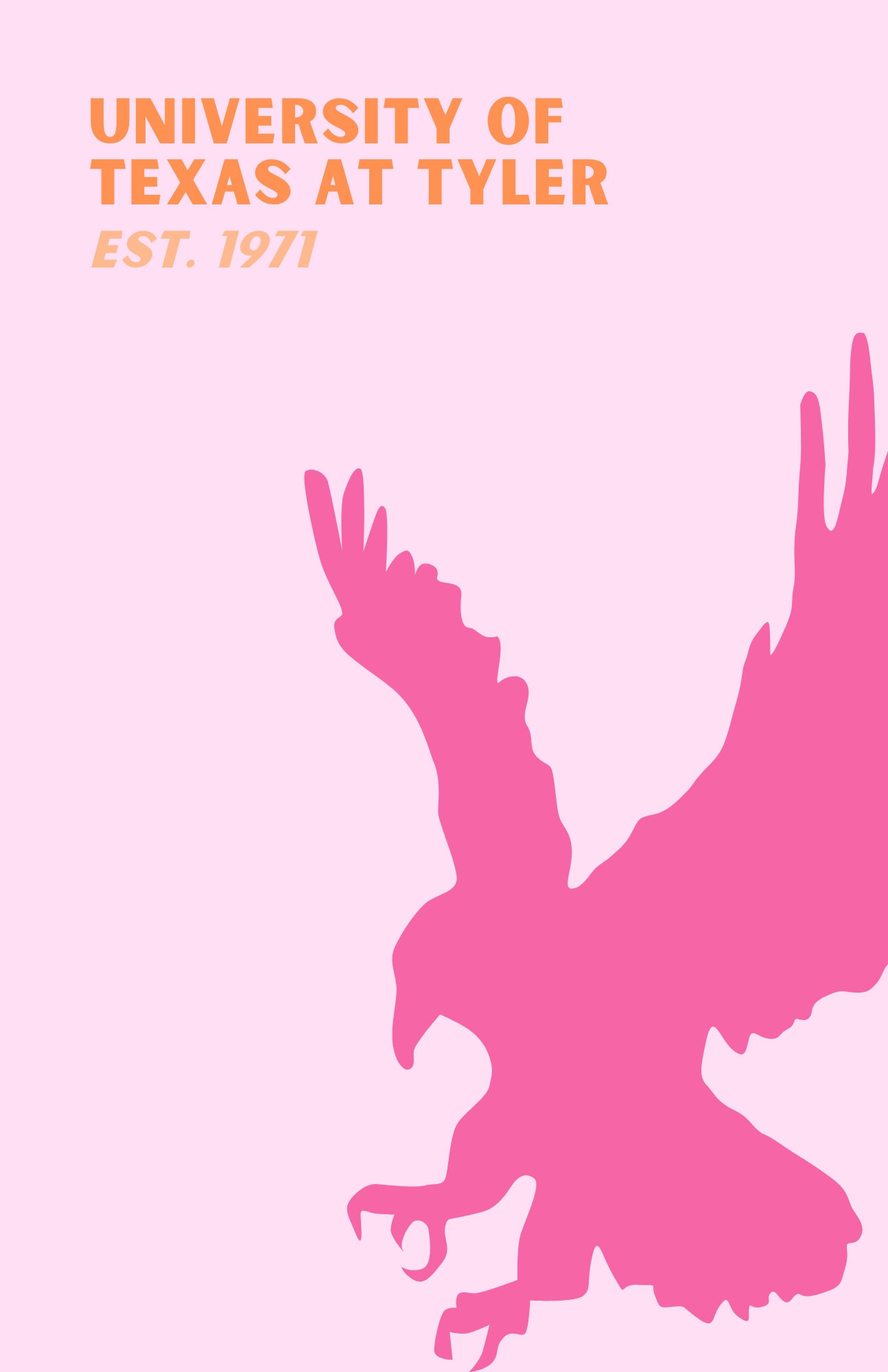 UT Tyler Preppy Wall Art, Pink and Orange UT Tyler Prints, UT Tyler ...
