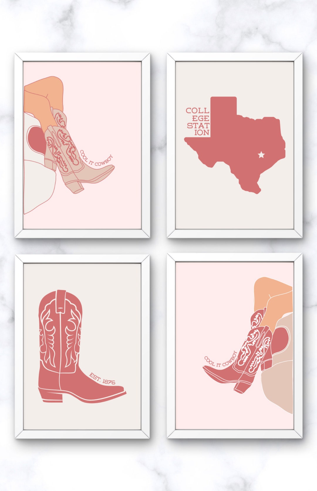 Texas Aggies Wall Art, Preppy A&M Wall Decor, College Dorm Decor ...