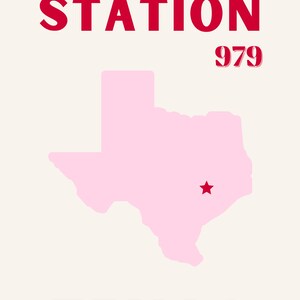 Preppy A&M Wall Art, Texas Aggies Dorm Decor, Pink and Red Preppy Wall ...