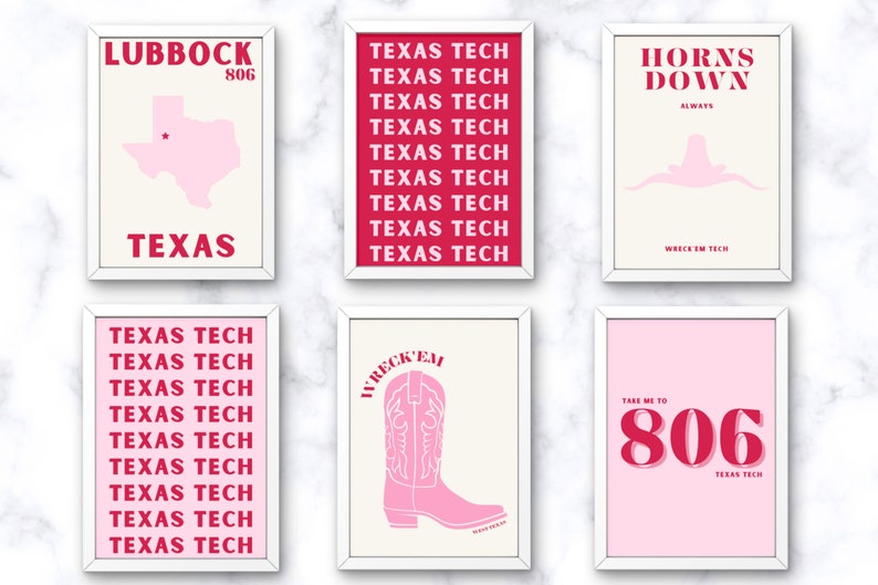 Preppy Texas Tech Wall Art. Texas Tech Wall Art. Lubbock Preppy Wall ...