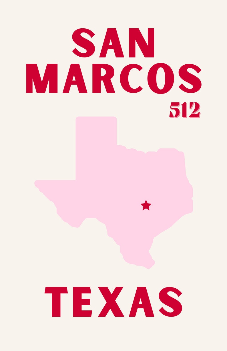 Texas State Wall Art, Preppy Texas State Wall Decor, Preppy Dorm Decor ...