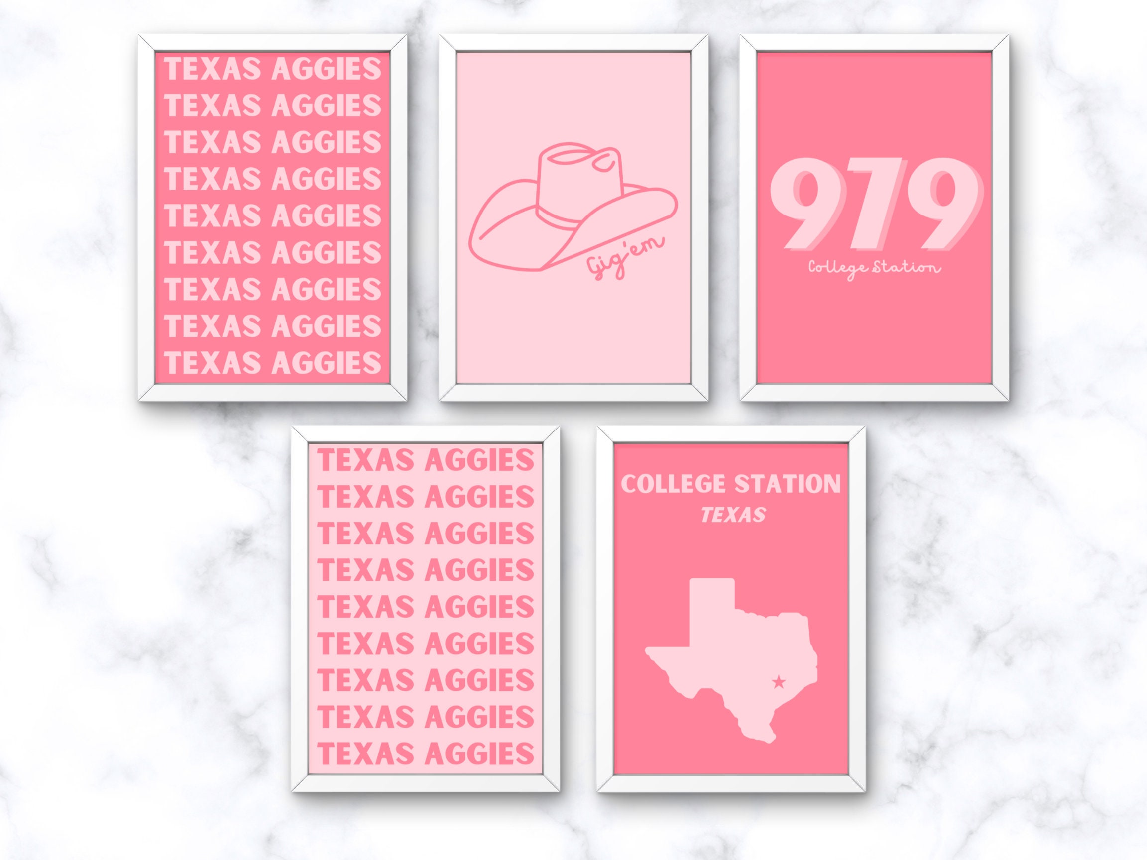 Texas A&M Wall Art, Aggies, Digital File, Preppy Dorm Decor, College ...