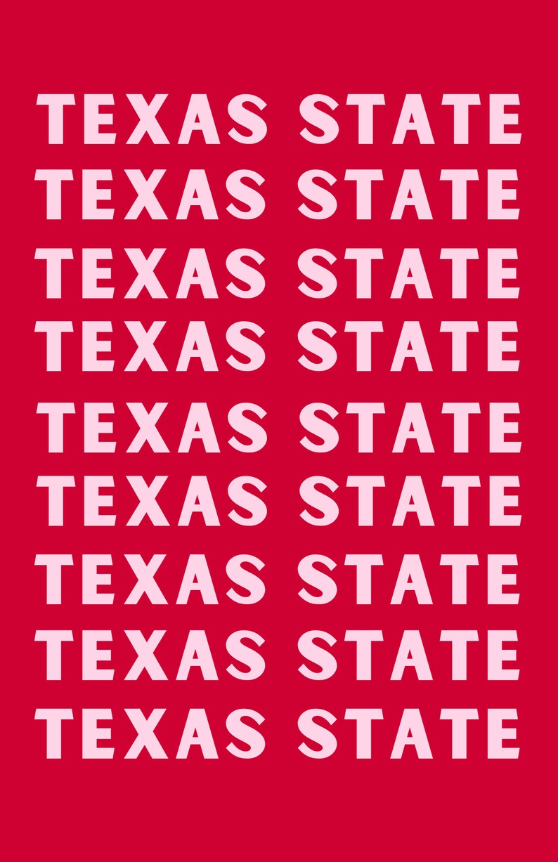 Texas State Wall Art, Preppy Texas State Wall Decor, Preppy Dorm Decor ...