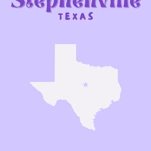 Tarleton State Wall Art, TSU Wall Art, Preppy Tarleton Dorm Decor ...