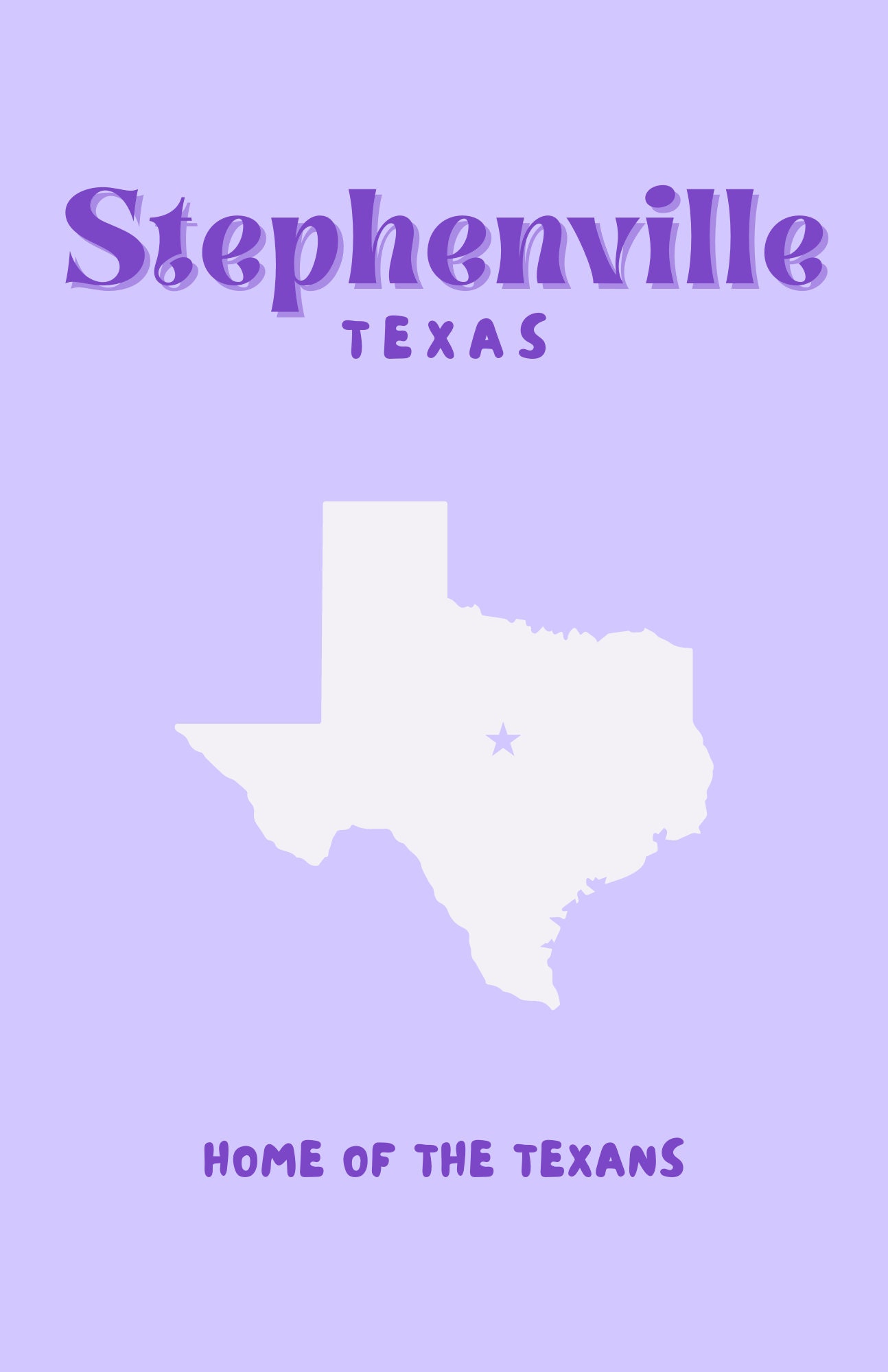 Tarleton State Wall Art, TSU Wall Art, Preppy Tarleton Dorm Decor ...