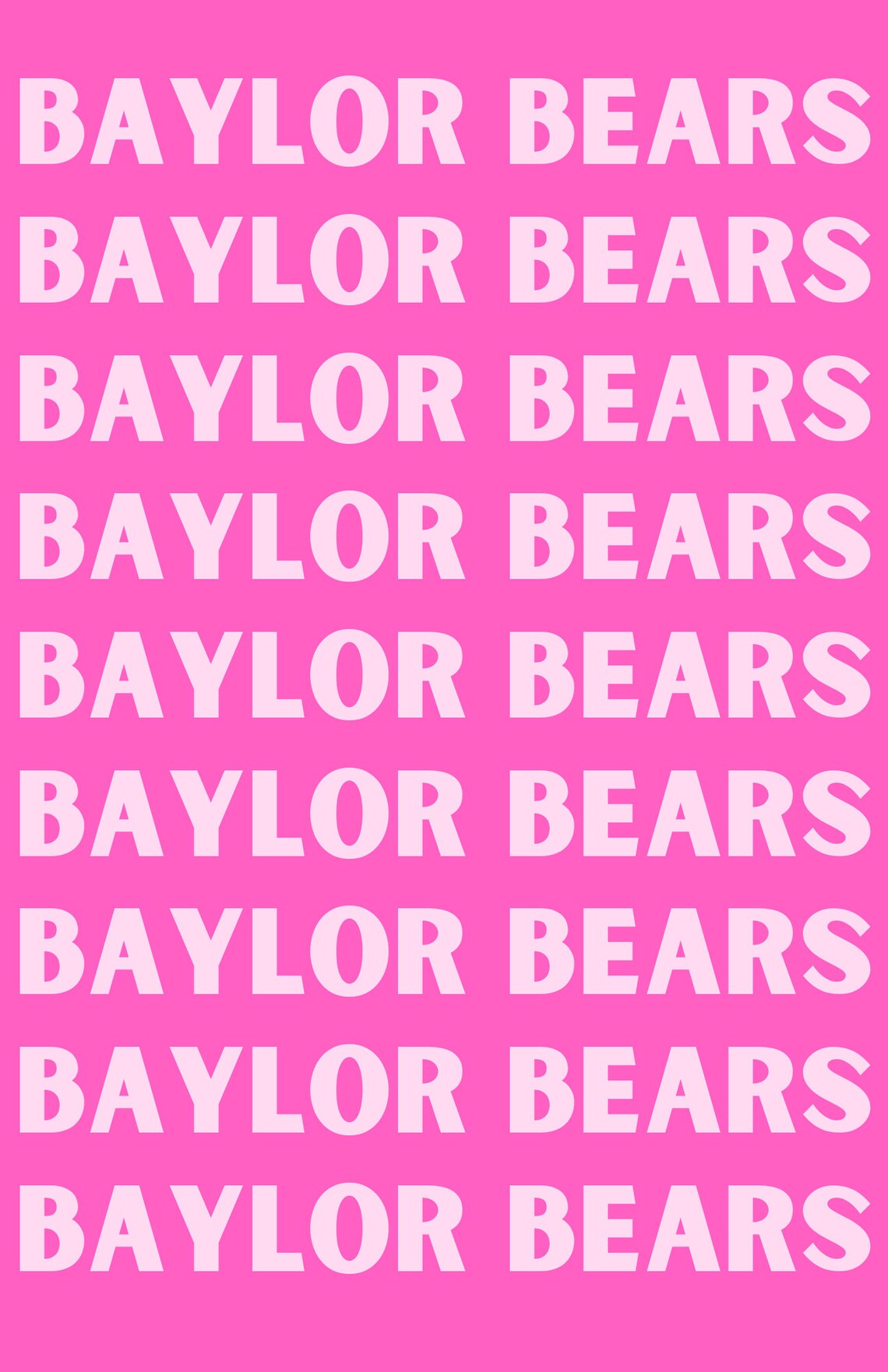 Baylor University Wall Art, Preppy Wall Art, Pink Dorm Room Decor ...