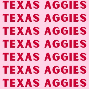 Preppy A&M Wall Art, Texas Aggies Dorm Decor, Pink and Red Preppy Wall ...