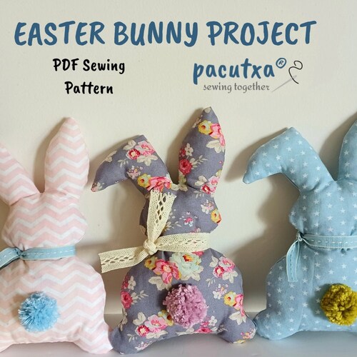 Easter Bunny Sewing Pattern Stuffed Rabbit Pattern Easter - Etsy