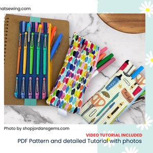 Planner Pouch Pattern, Elastic Pencil Case, Journal Pen Pouch - PDF ...