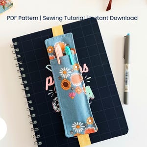 Pen Holder and Elastic Pencil Case Sewing Pattern Bundle, DIY Journal ...