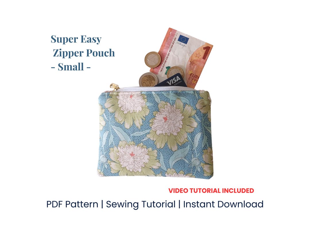 Zipper Coin Purse Pattern / Coin Pouch Pattern - Easy Sewing Patterns ...