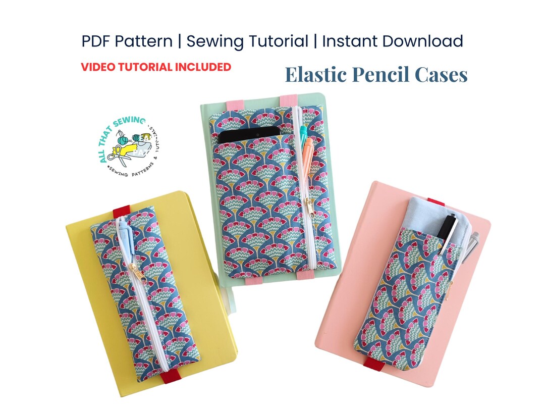 Elastic Pencil Case, Pen Sleeve Pattern, Planner Pouch, Elastic Pen ...