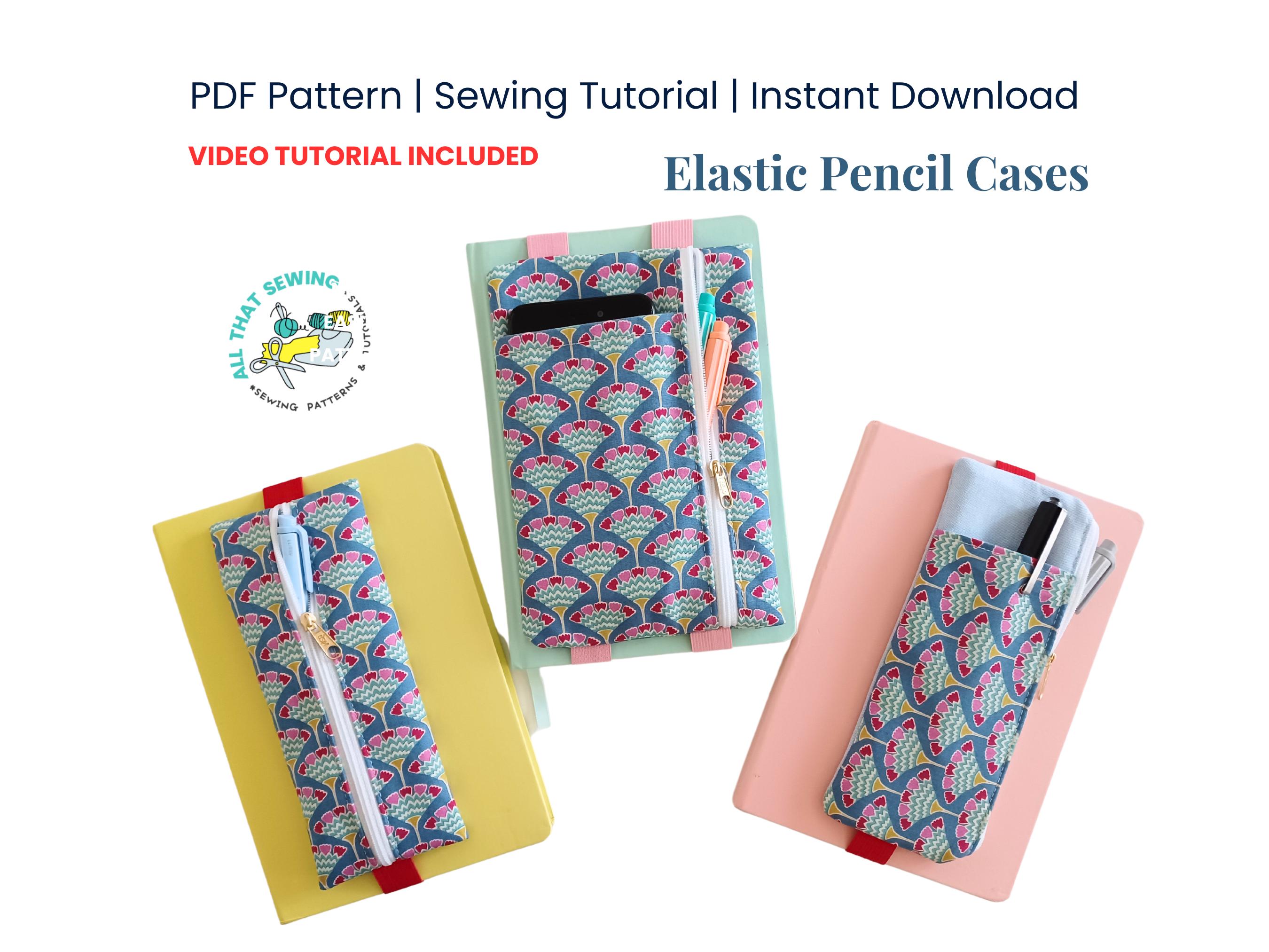 Elastic Pencil Case, Pen Sleeve Pattern, Planner Pouch, Elastic Pen ...