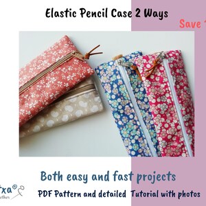 PDF Sewing Pattern Bundle Notebook Elastic Pencil Case - Etsy