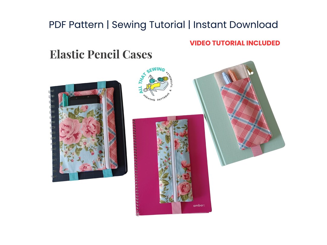 Elastic Pencil Case, Pen Sleeve Pattern, Planner Pouch, Elastic Pen ...