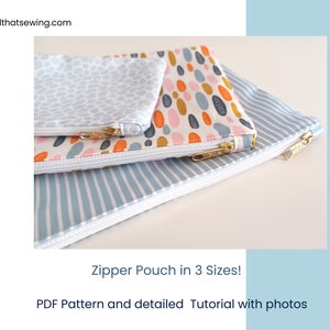 Super Easy Zipper Pouch PDF Sewing Pattern, Small Utility Pouch Sewing ...