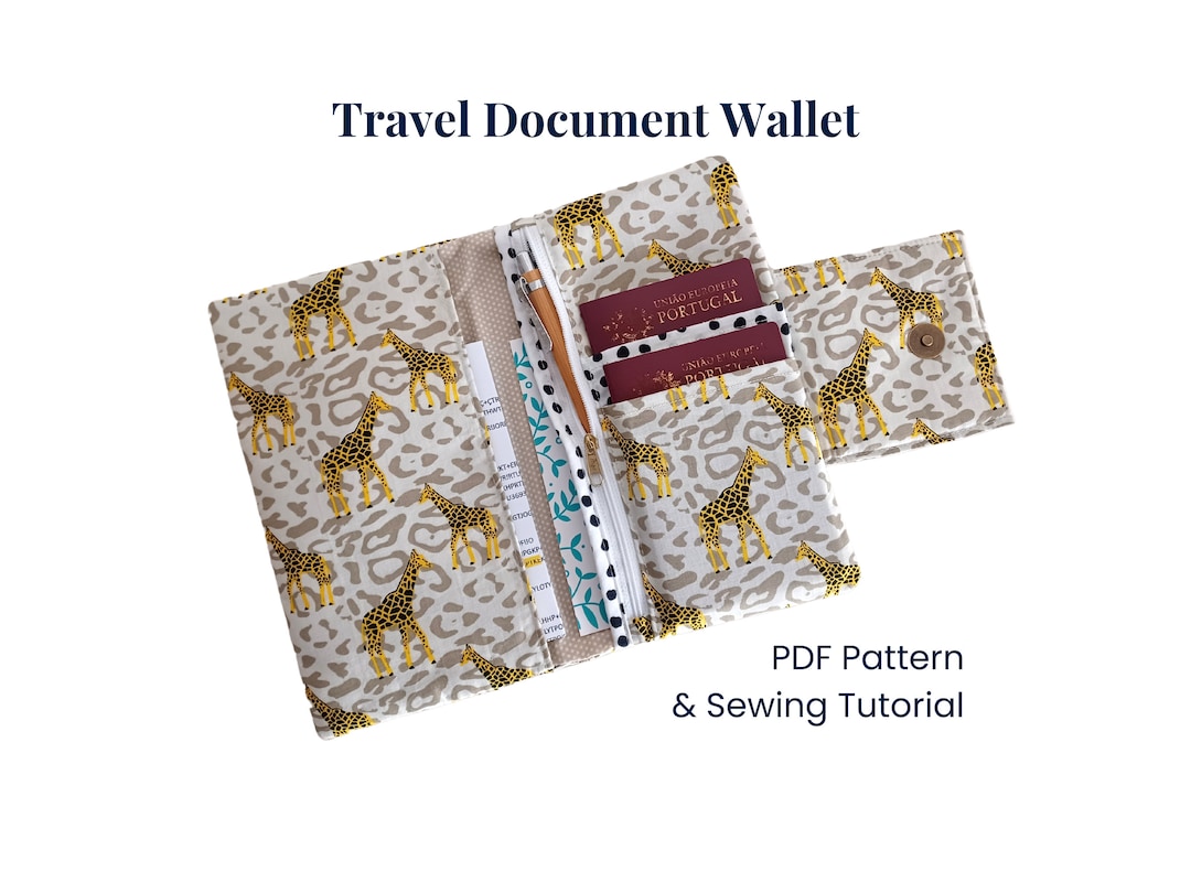Passport Wallet Zipper, Passport Cover Pattern, Passport Holder Family ...