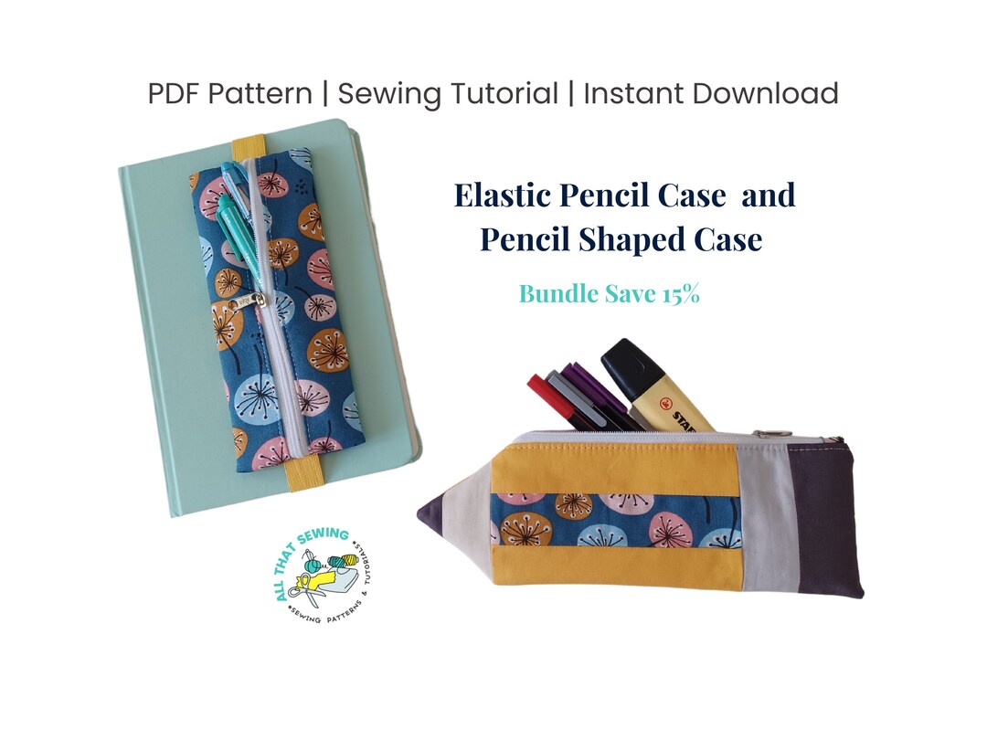 DIY Fun Pencil Case Set Sewing Tutorial, School Supplies Sewing Set ...