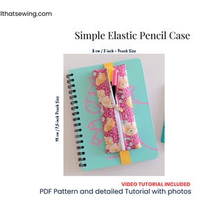 Elastic Pencil Case, Pen Sleeve Pattern, Planner Pouch, Elastic Pen ...