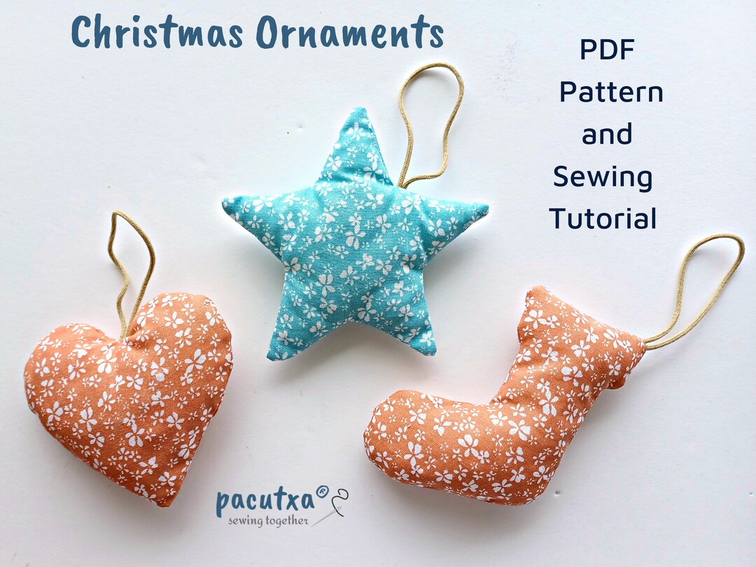 Christmas Ornaments Sewing Pattern Tree Ornaments Pattern - Etsy