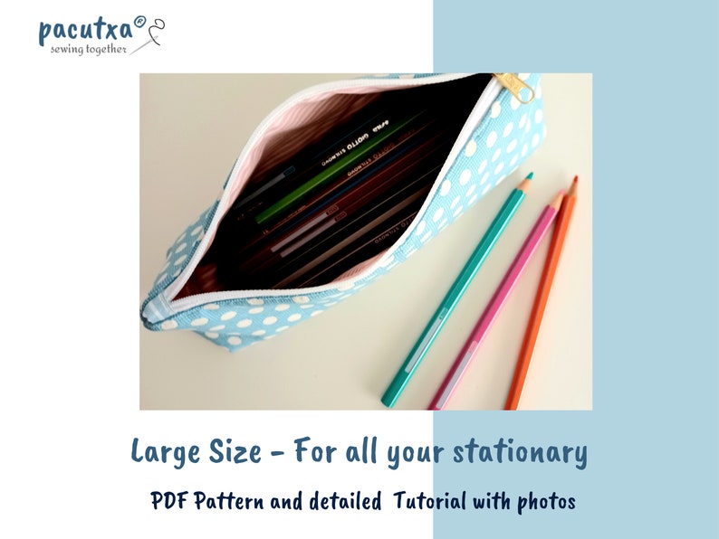 Pencil Case Pattern Pencil Pouch Zipper Pouch Pattern - Etsy