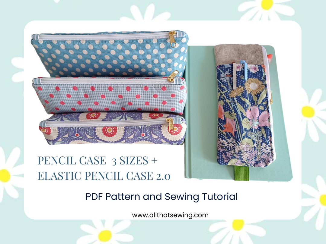 Elastic Pencil Case, Pencil Case Pattern, Planner Pen Pouch, Pencil ...