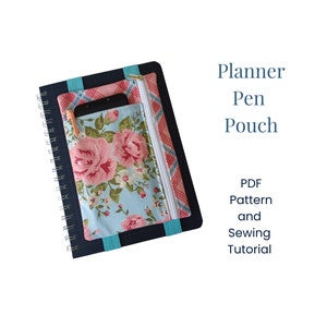 Planner Pouch Pattern Zipper Pencil Case for Book Journal - Etsy