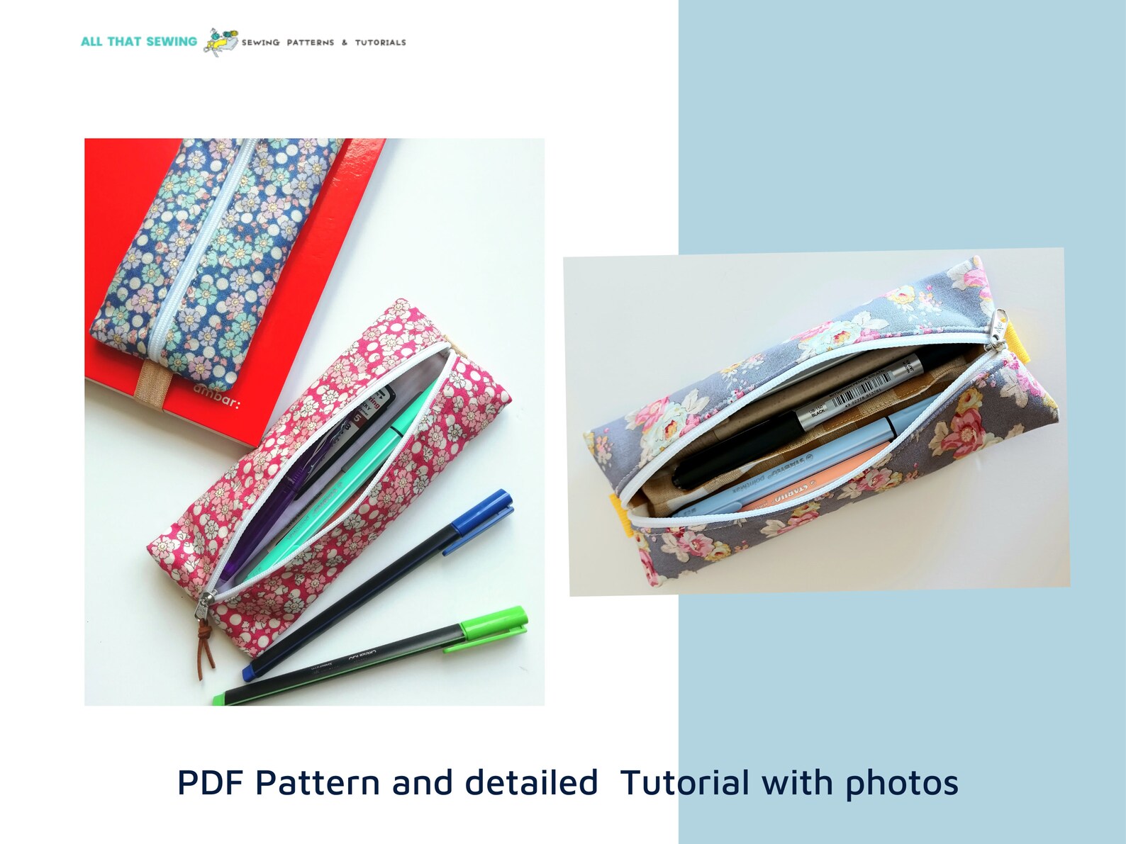 Pen Sleeve Pattern, Journal Pen Pouch, Pencil Sleeve Pattern, Elastic ...