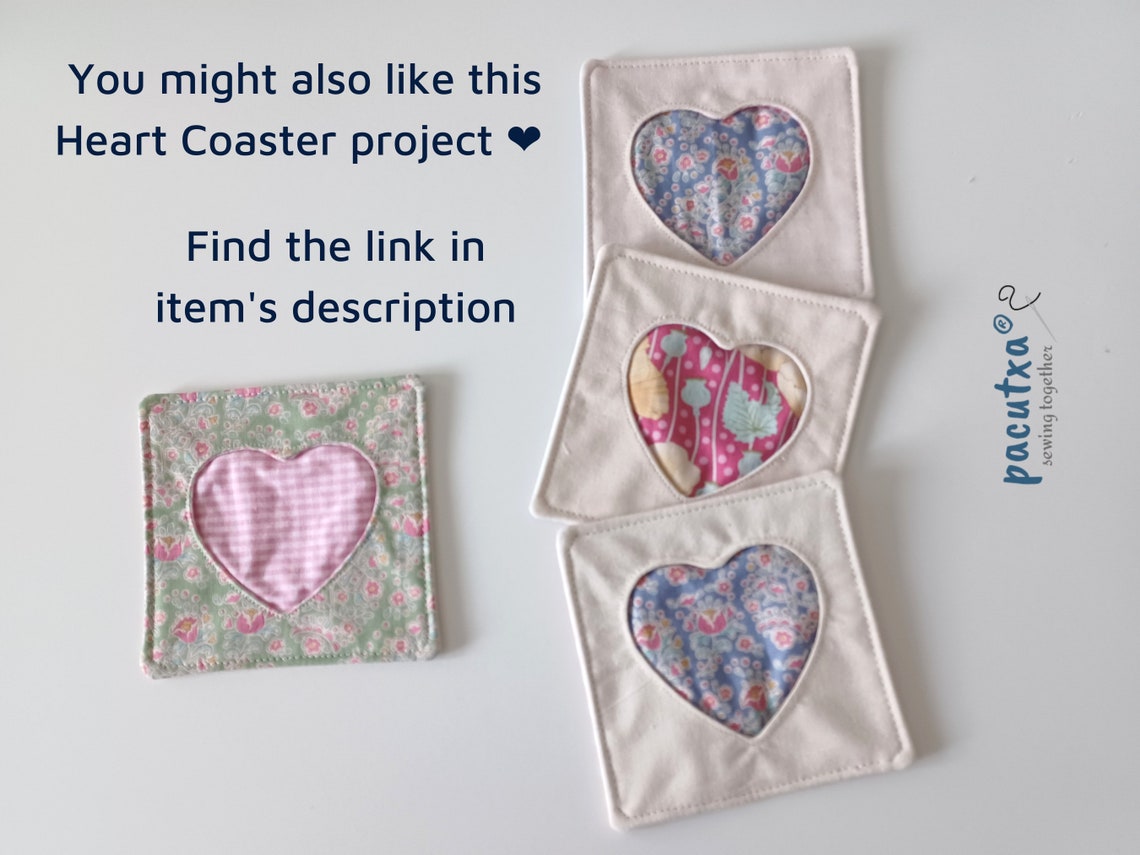 Fabric Coaster Pattern Mug Rug Coaster Sewing Pattern PDF/ - Etsy