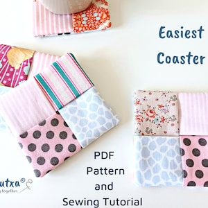 Fabric Coaster Pattern Mug Rug Coaster Sewing Pattern PDF/ - Etsy