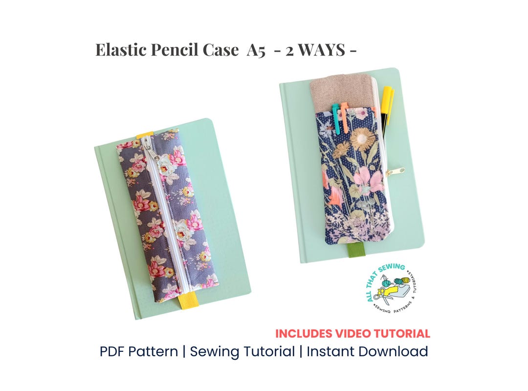 Elastic Pencil Case Bundle, Pen Sleeve Pattern, Pencil Case for ...