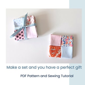 Fabric Coaster Pattern - Mug Rug Coaster Sewing Pattern PDF/ Quick Sew ...