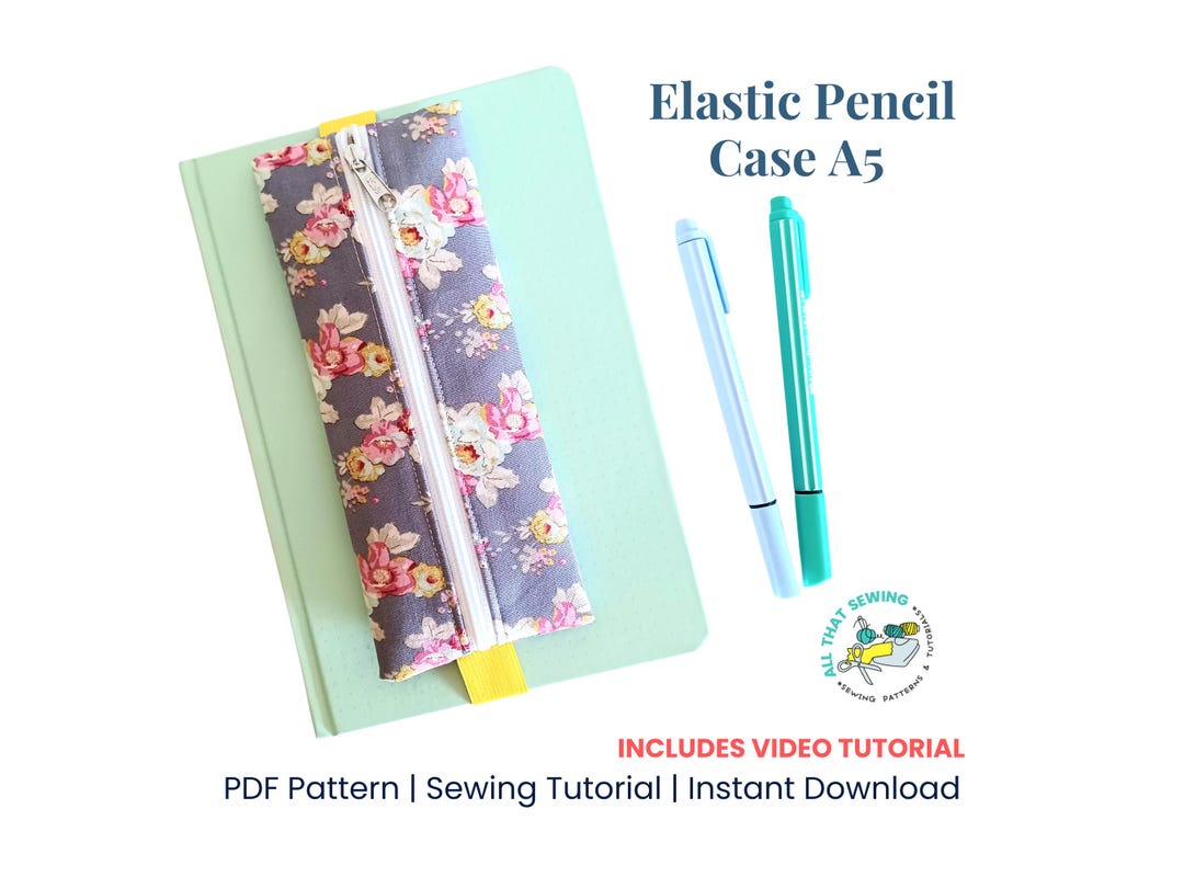 Pen Case Sewing Pattern, A5 Agenda Pen Holder, Planner Pen Pouch ...
