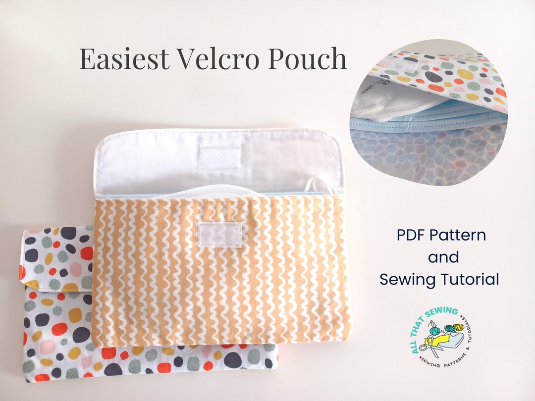 Face Mask Pouch, Velcro Pouch Pattern, Face Mask Case, Mask Pouch ...