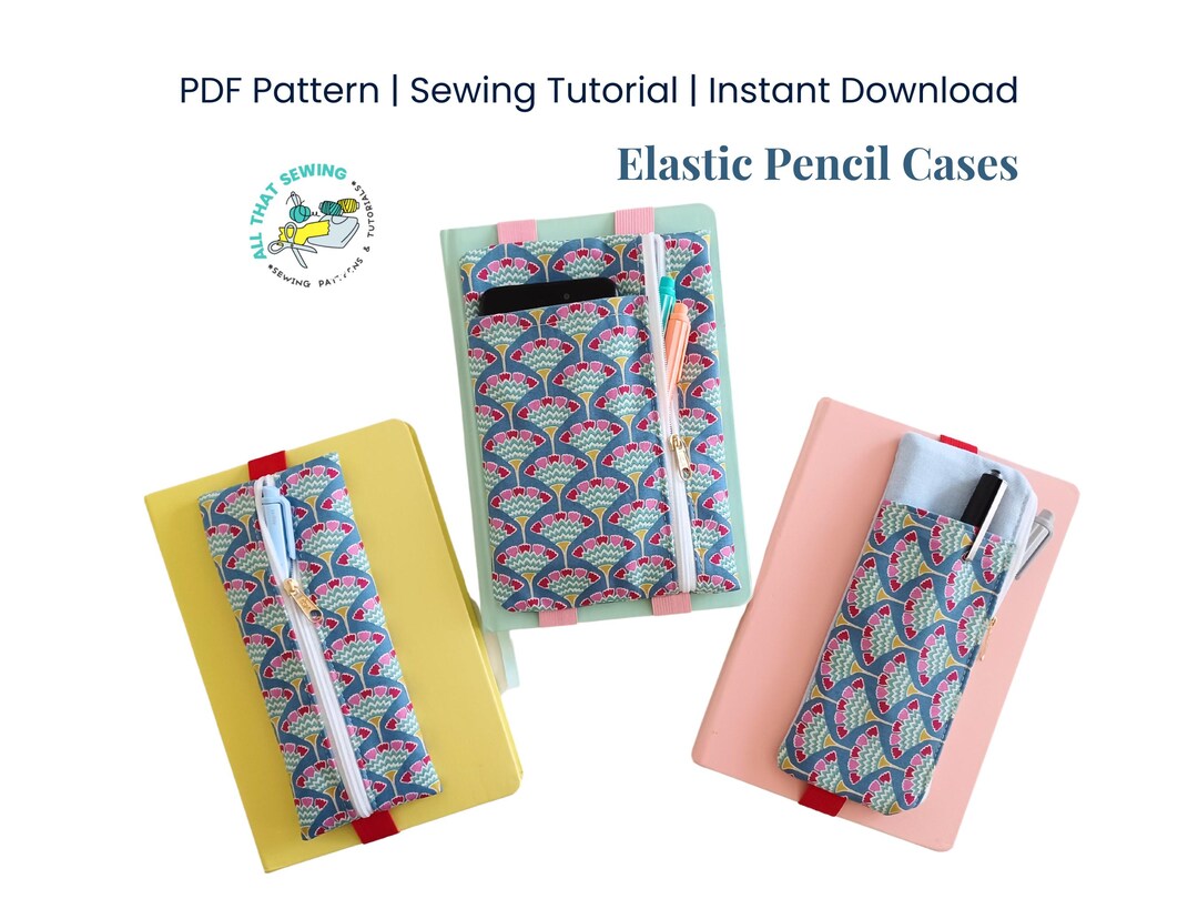 Elastic Pencil Case, Pen Sleeve Pattern, Planner Pouch, Elastic Pen ...